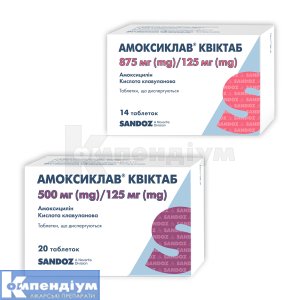Амоксиклав Квіктаб: інструкція, ціни, аналоги, як приймати — все про ...