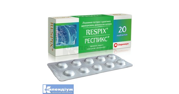 Респикс: інструкція по застосуванню, ціна в аптеках України, аналоги ...