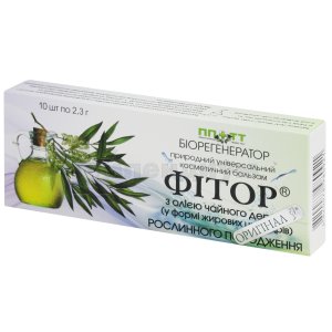 БАЛЬЗАМ КОСМЕТИЧЕСКИЙ "ФИТОР" свечи 2,3 г с маслом чайного дерева, №10 ...